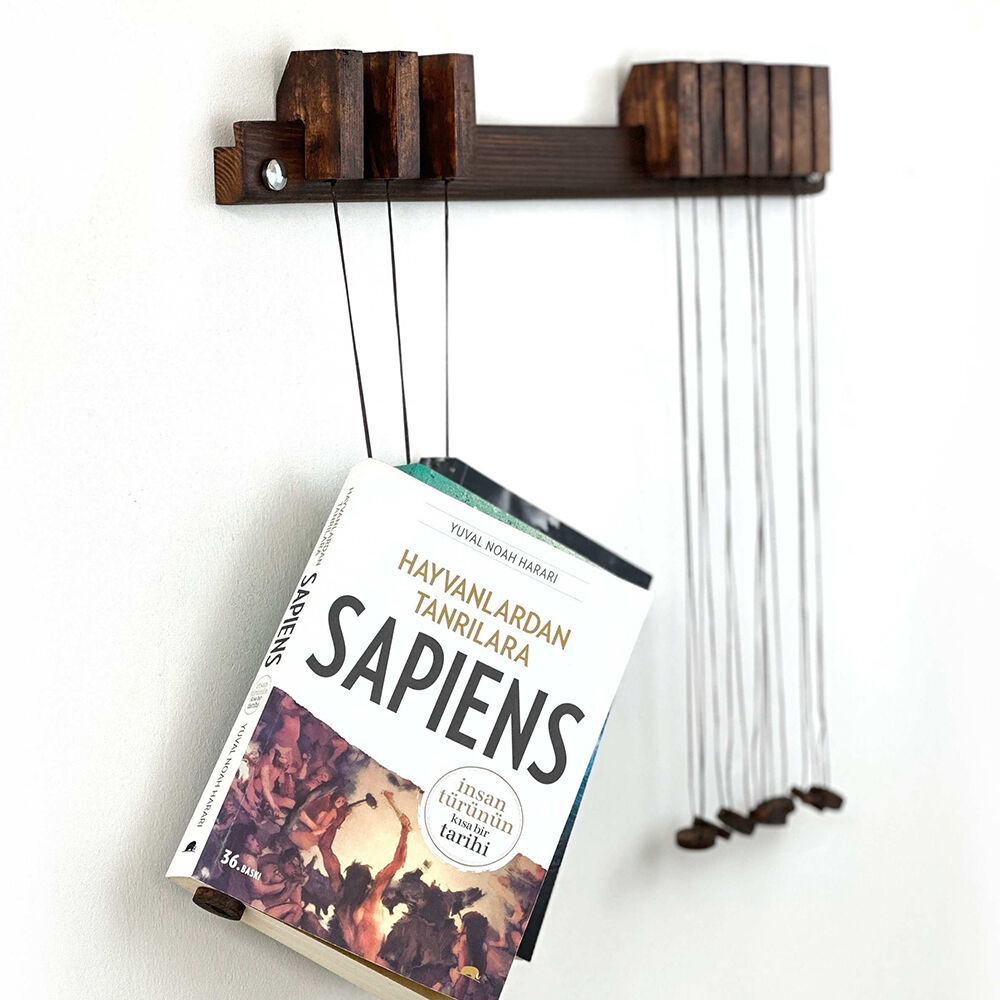 Wooden Book Hanger Book Ends Decor, Modern Wooden Holder Book Stand ...
