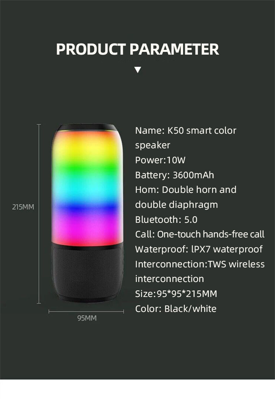 Bulk Buy China Wholesale Spot Product Mini Speaker Led Light Outdoor ...