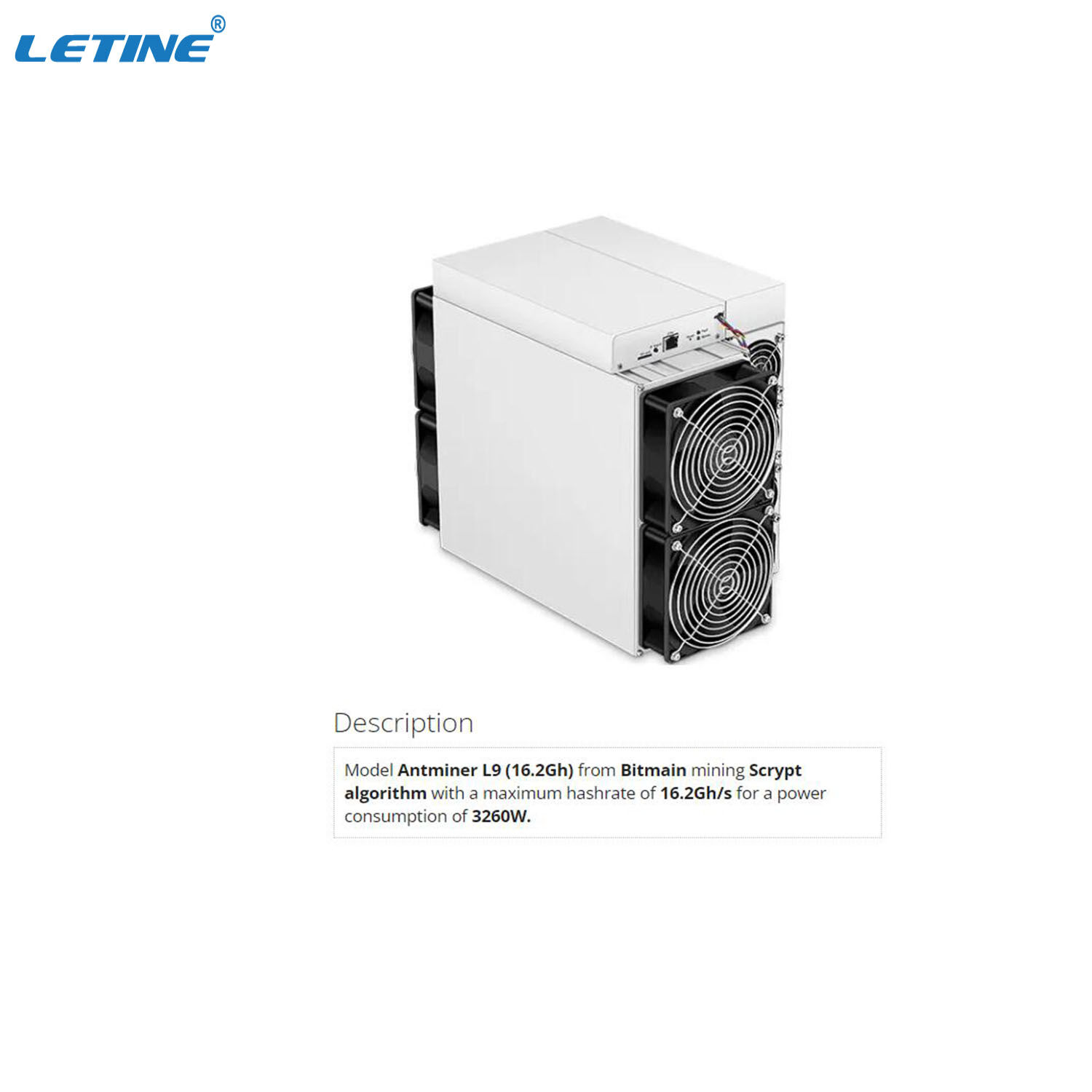 Blockchain Crypto Asic Miner Ltc Doge Antminer L9 16g 17g Litecoin ...