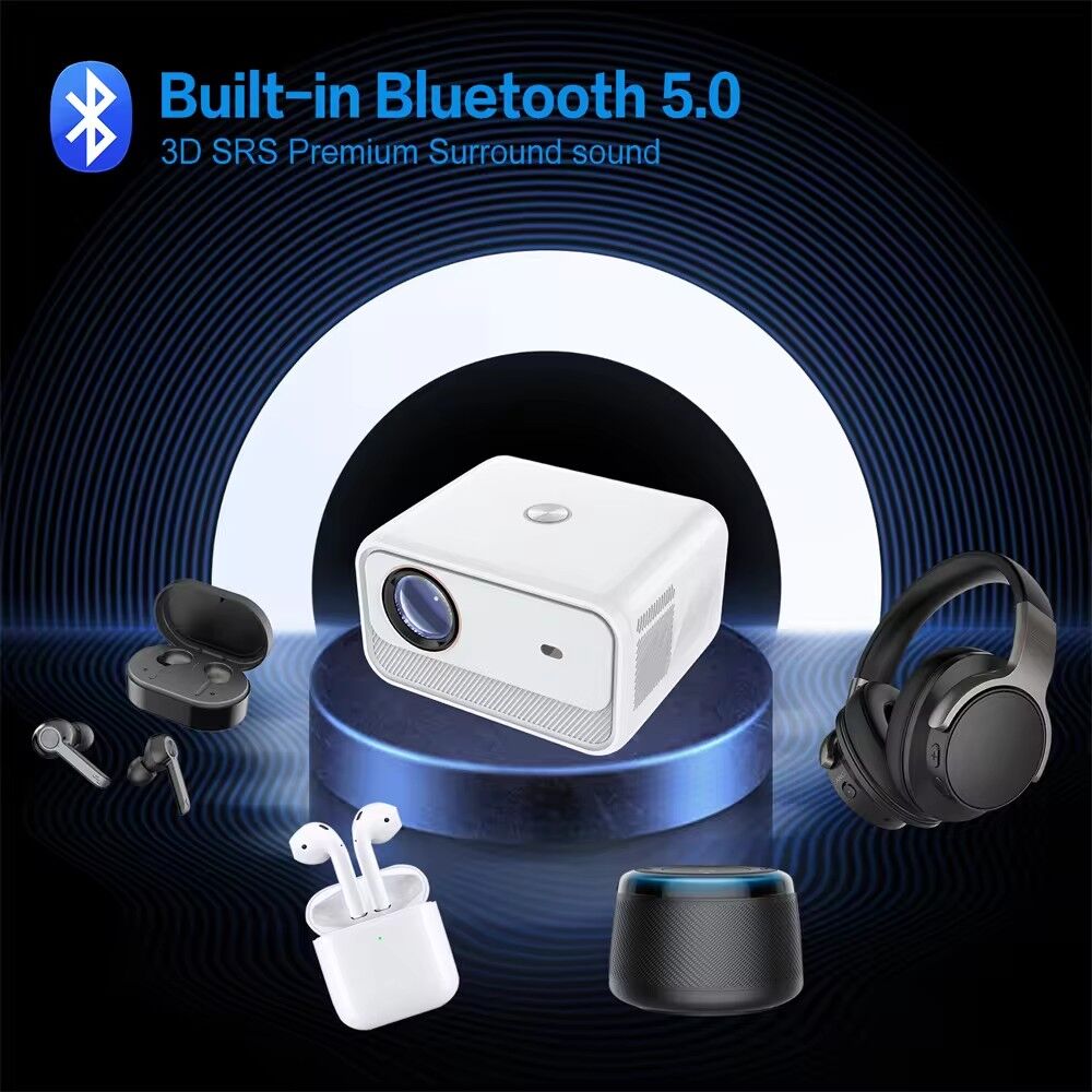 Hd Smart Projector 1080p Android Tv Home Theater Player 300 Ansi Lumens ...