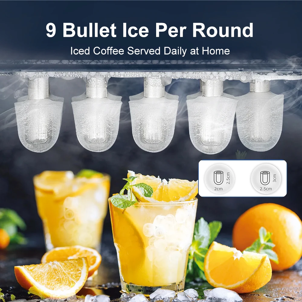 Cheap Ice Maker 9pcs Bullet Ice Cube Fast Ice Making In 8 Min Big ...