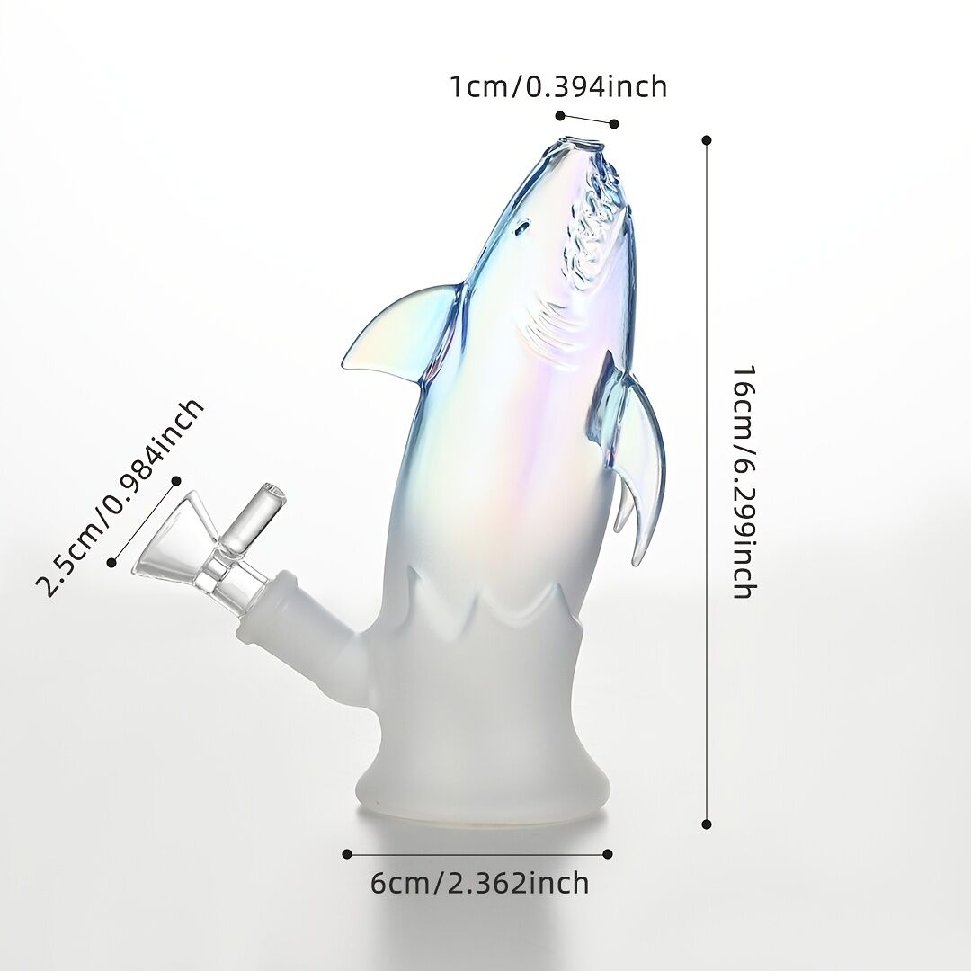 Cheap High Quality Cute Marine Animal Blue Shark Shaped Smoking Glass ...