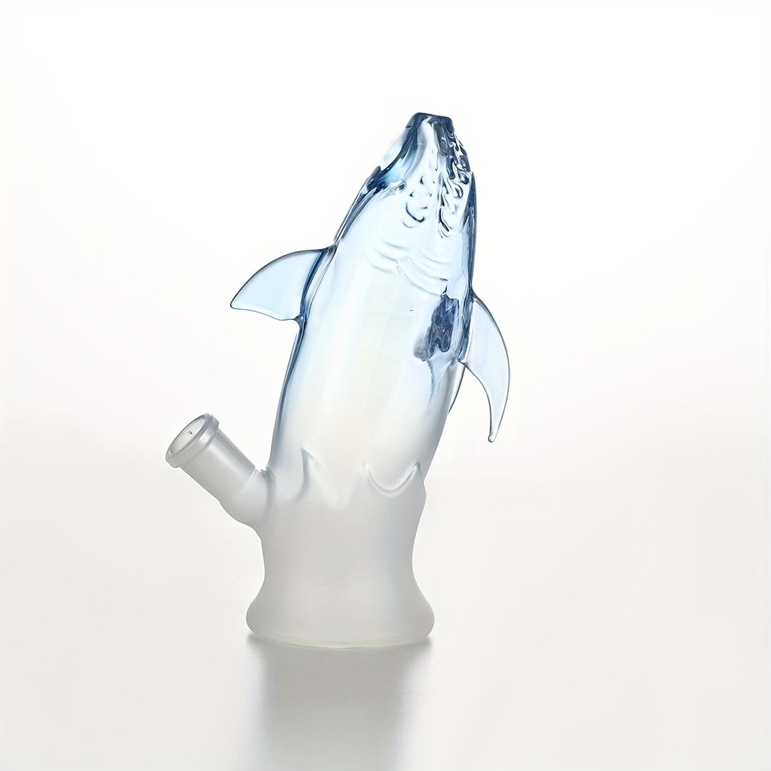 Cheap High Quality Cute Marine Animal Blue Shark Shaped Smoking Glass ...