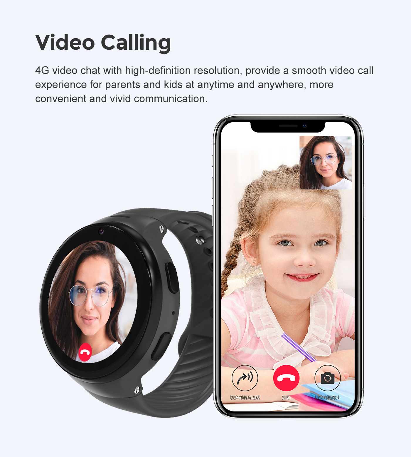 Motto Android 8.1 Children's Girl Boy 4g Kid Watch Sim Card Gps Lbs Tracker Video Call Sos Alarm ...