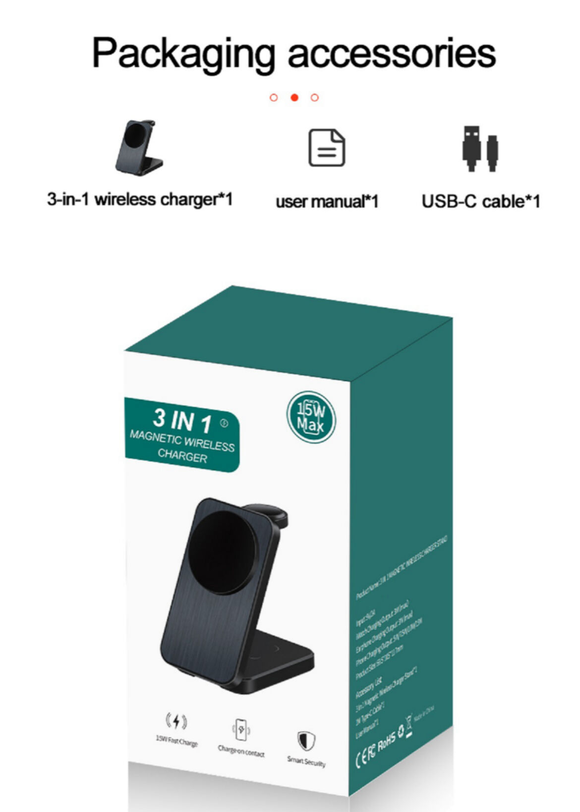 High Quality Foldable Magnetic 3 In 1 Universal Wireless Charger ...