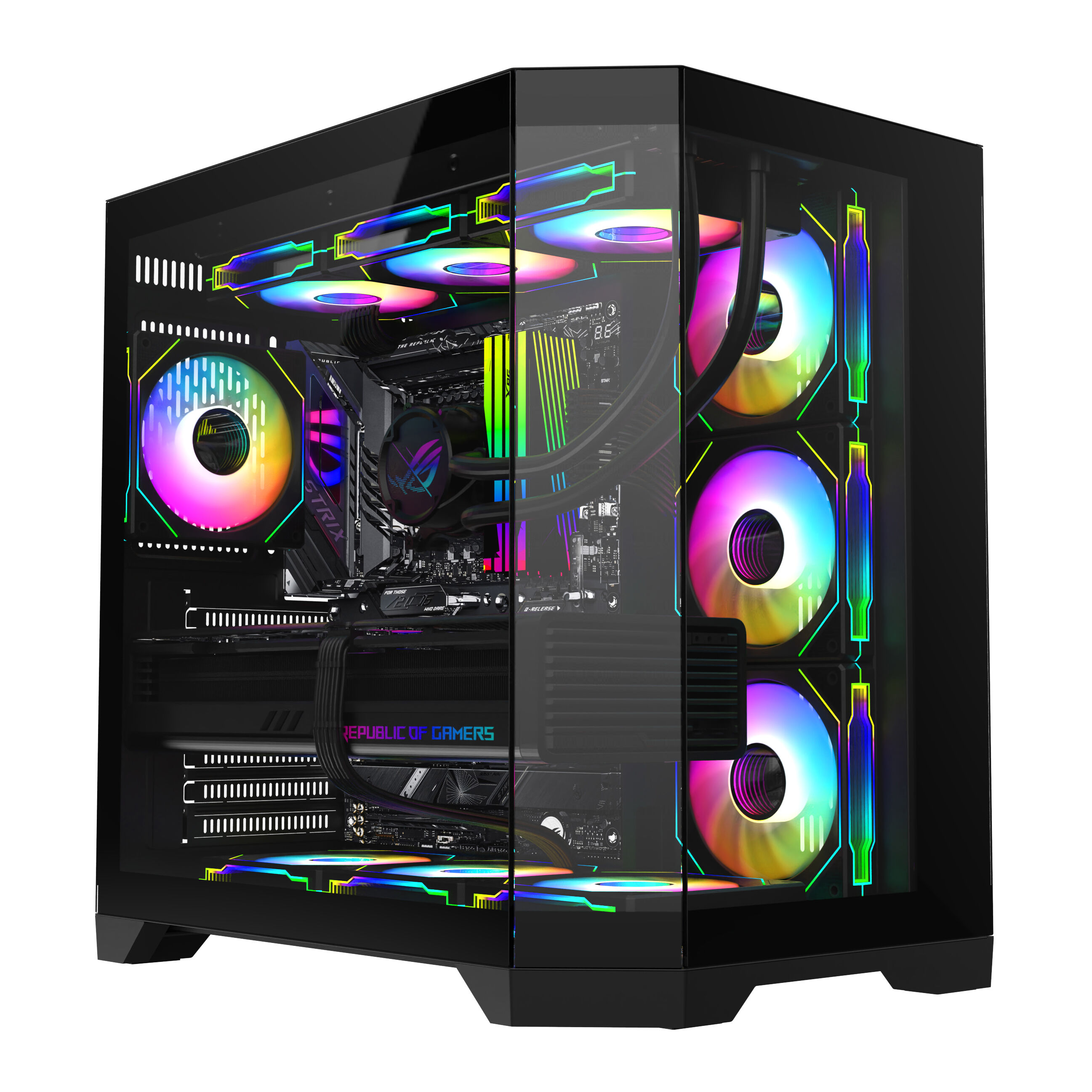 New Design Gaming Computer Case Customize Factory Price 3 Sides ...