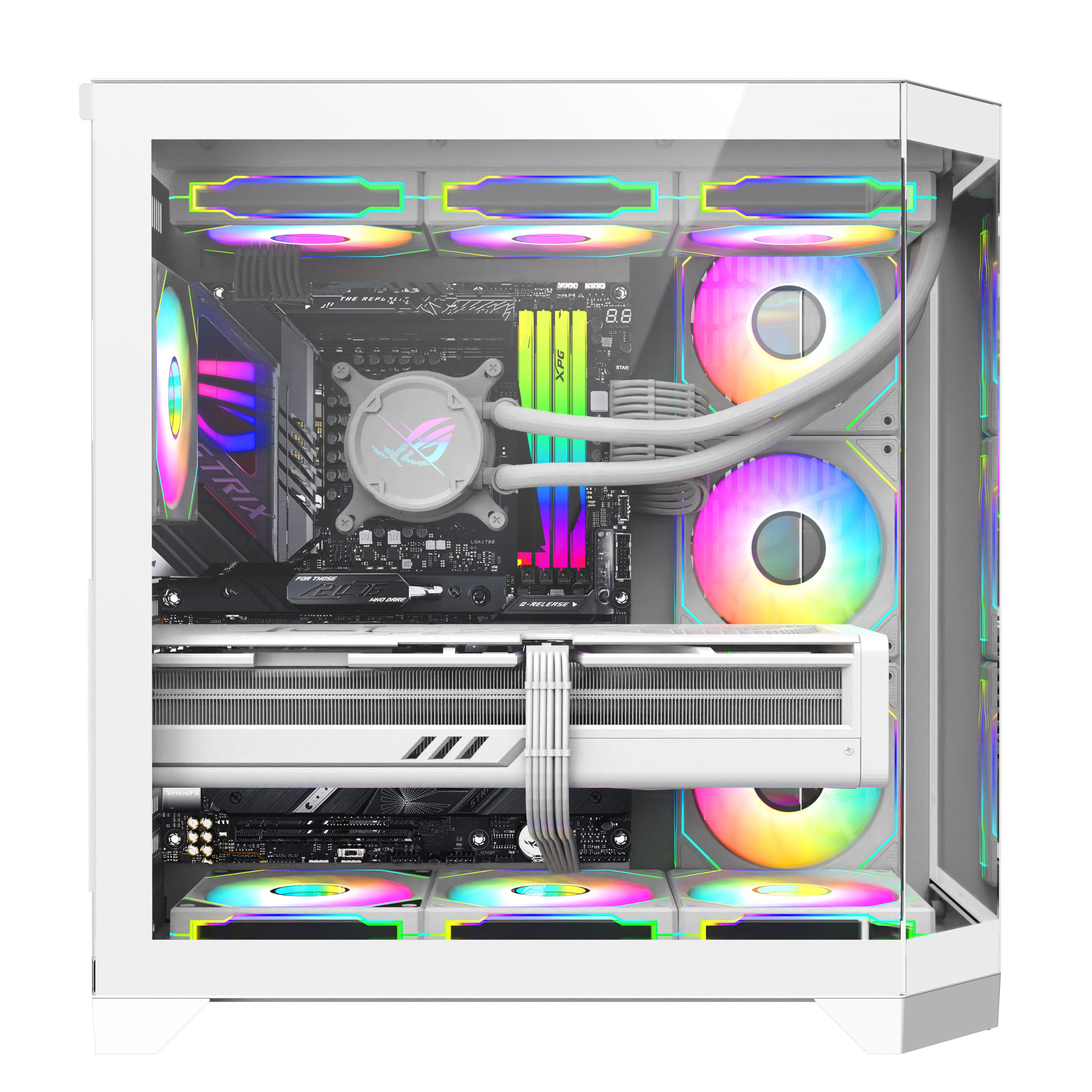 New Design Fashion Gaming Computer Case 3 Tempered Glass Panel High End ...