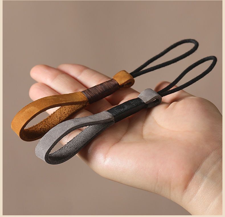 Handmade High-end Simple Cowhide Leather Car Key Chain Pendant Hand ...