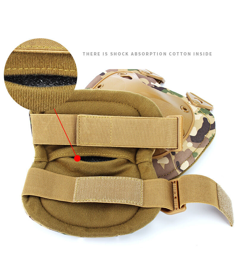 Tactical Protective Knee Elbow Protector Pad Set Gear Sports For Adult ...