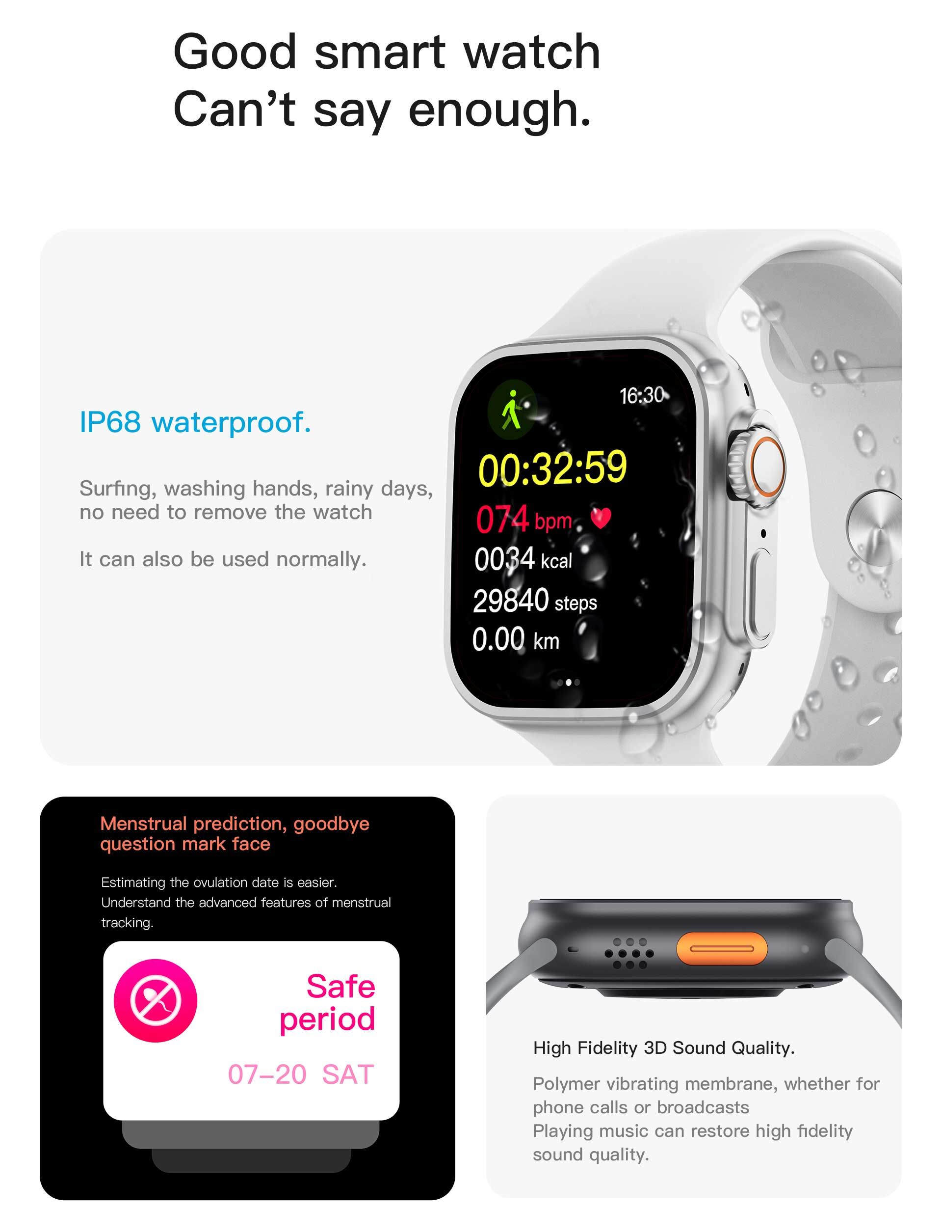 2024 Best Smartwatch 2024 Fashion Waterproof Sports Fitness Smart ...