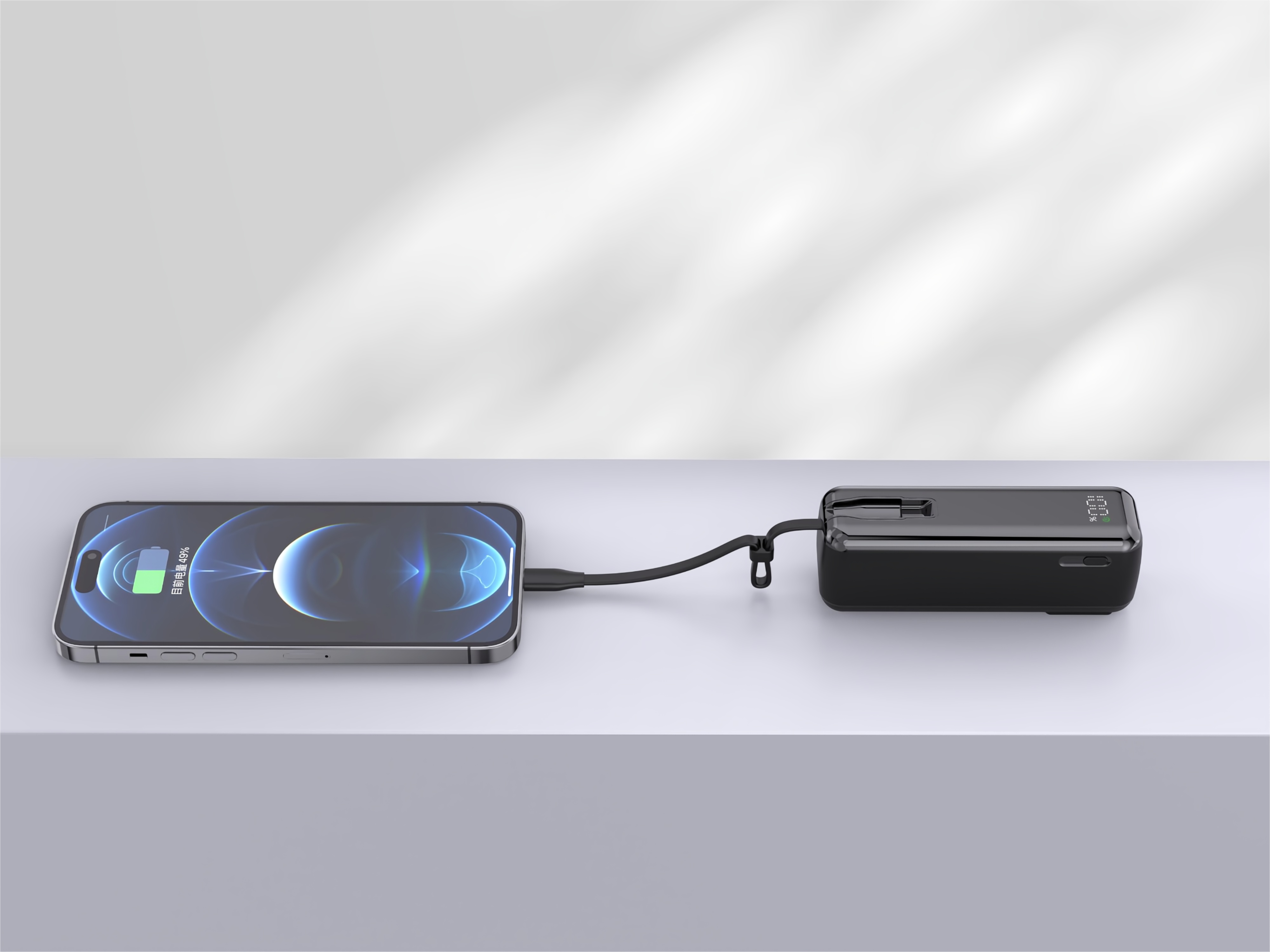 Factory Price A02 Pd20w 5000mah Ac In Power Bank Type C Cable Attached ...