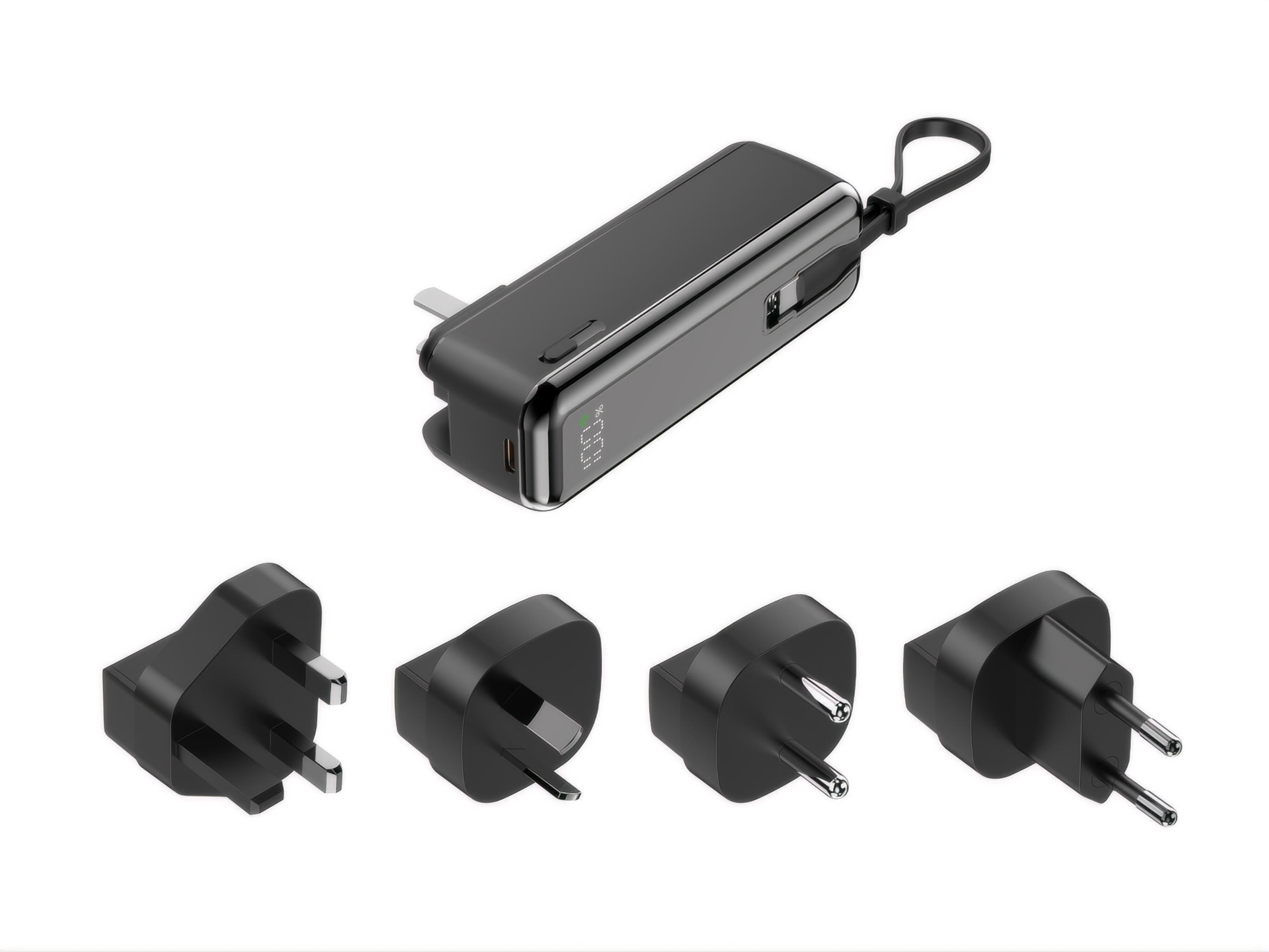 Factory Price A02 Pd20w 5000mah Ac In Power Bank Type C Cable Attached ...