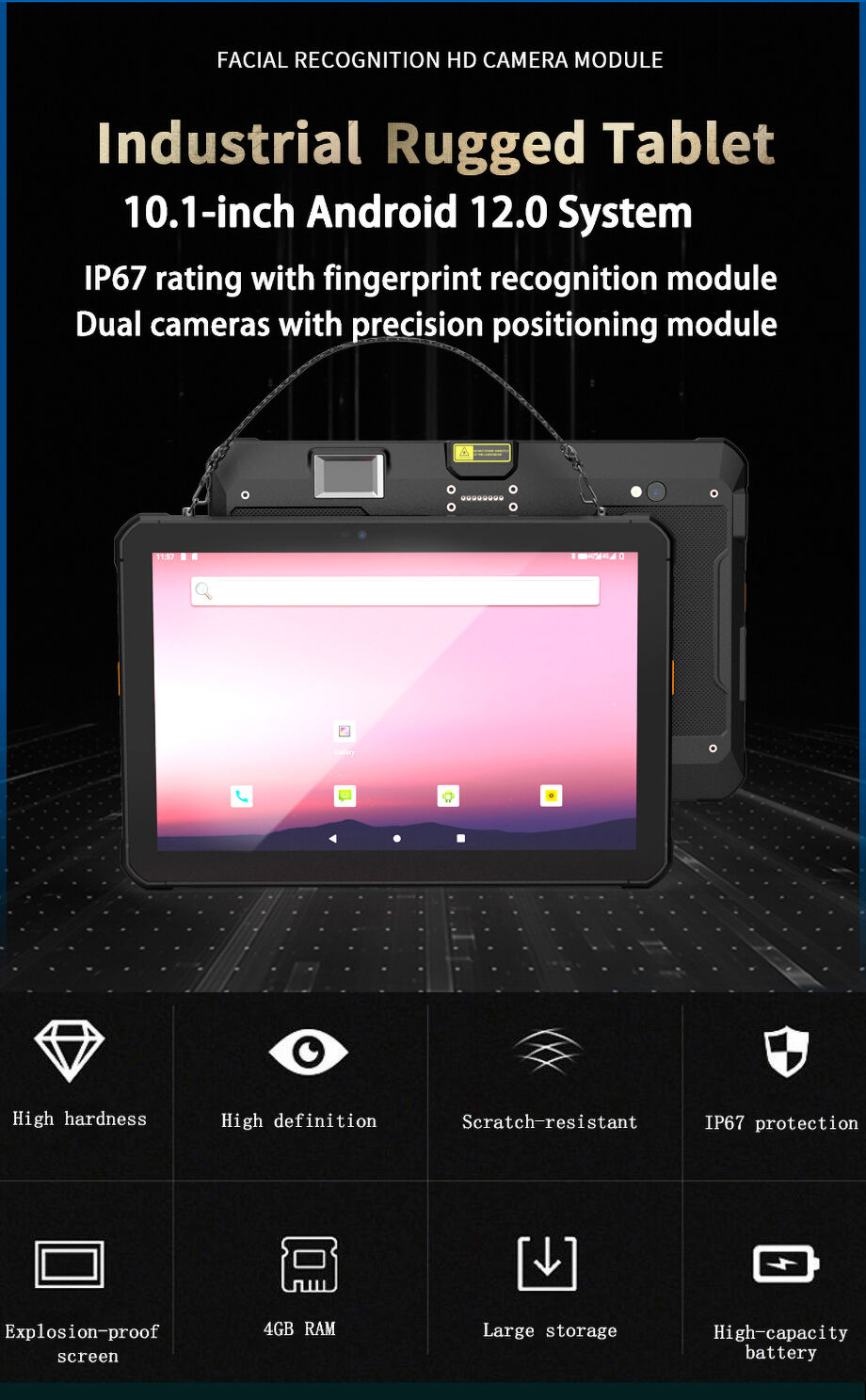 Bulk Buy China Wholesale 10.1inch Android 13 Biometric Rugged Tablet Pc ...