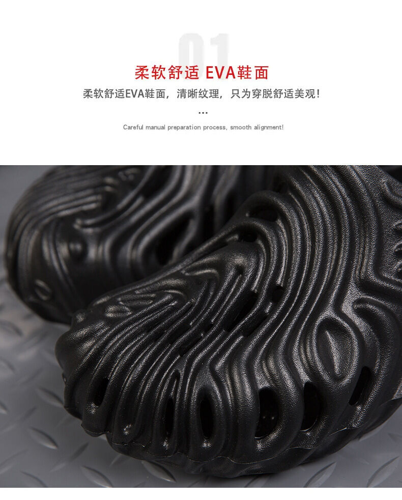 New Fingerprint Men's Casual Beach Outdoor Hole Sandals Factory Direct ...