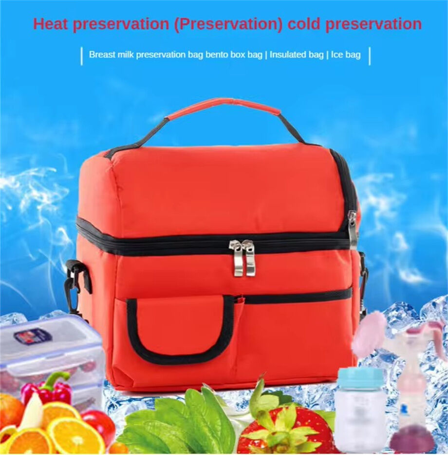 Double Insulation Lunch Bag Reusable Insulated Thermal Bag Cooler Bag ...