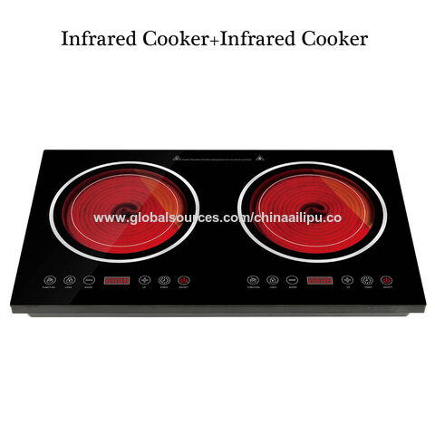 Energy Saving Double Induction Cooker Vs Infrared Cooker Sensor Touch Control Expore China Wholesale Double Burners Cooker and Double Ceramic Cooker 2 Burners Induction Infrared Cooktop 2 Burners Indu...