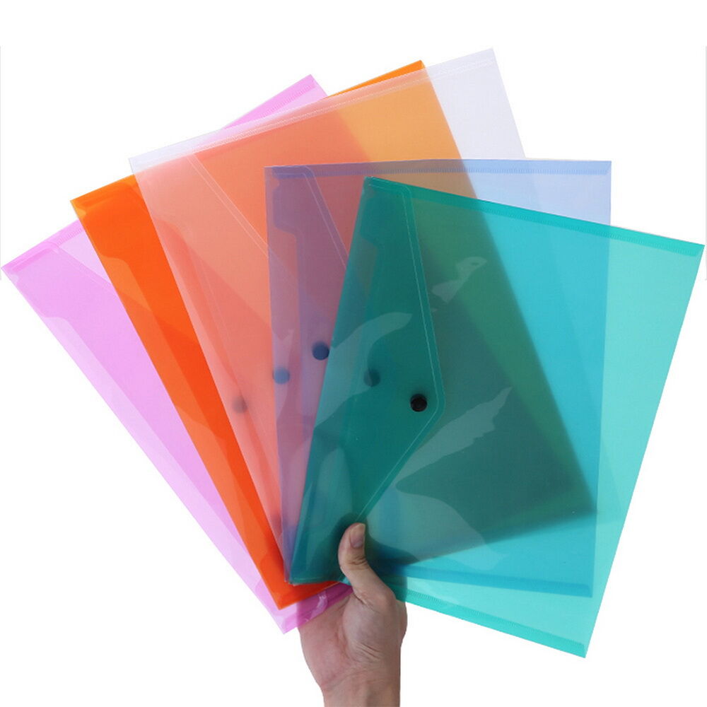 Custom Logo Filing Products Plastic Wallets Clear Document Bag With ...