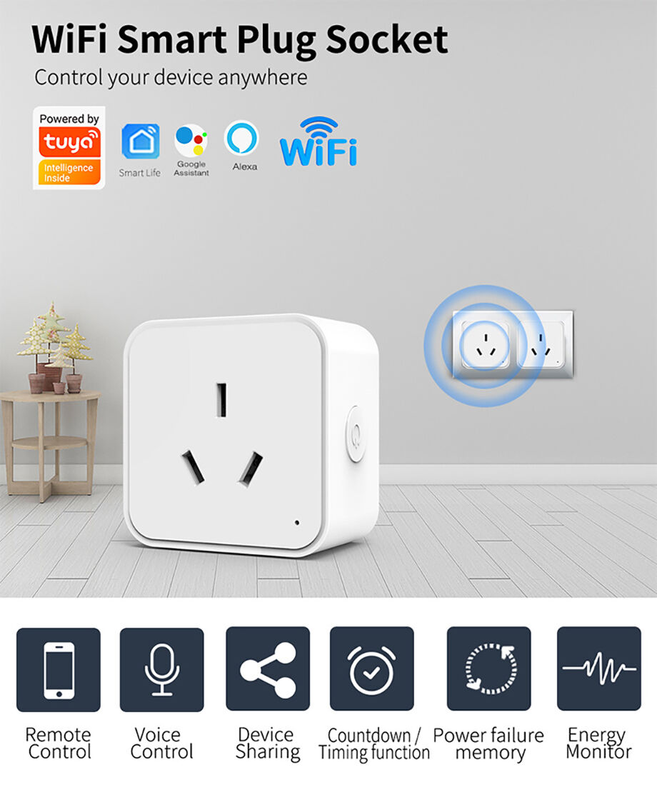 Hot-selling Au Standard Tuya Wifi App Remote Control Smart Power Socket ...