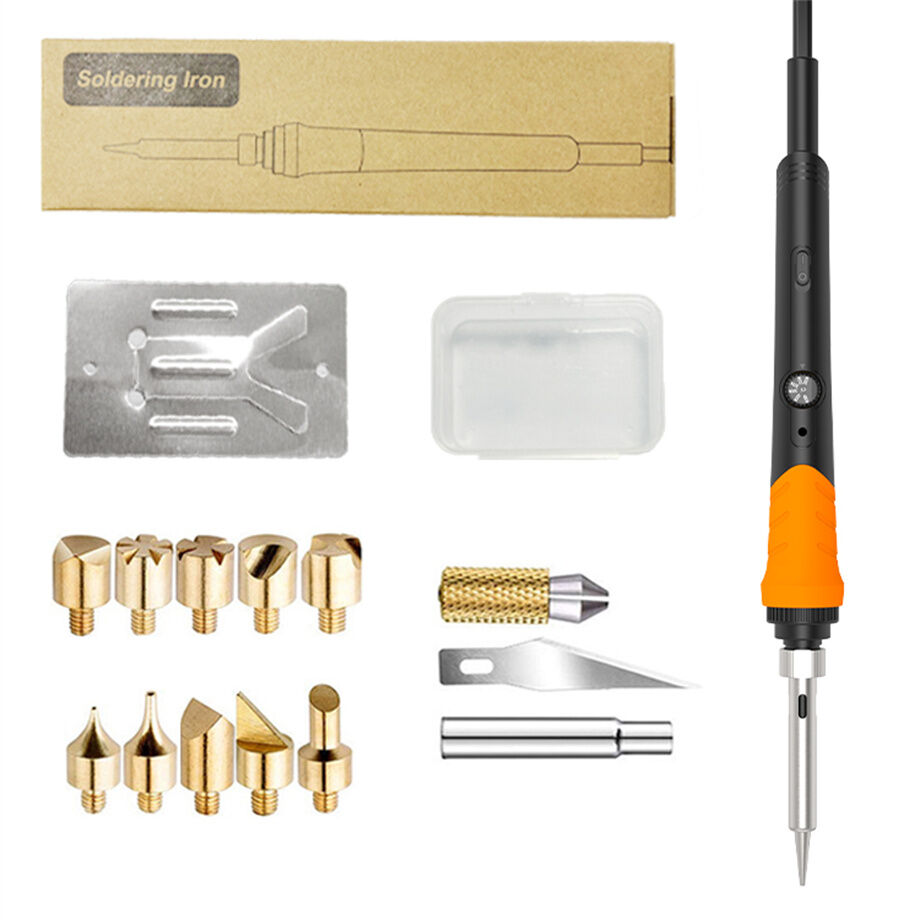 Wood Burning Kit Pyrography Set With Adjustable Temperature Soldering ...