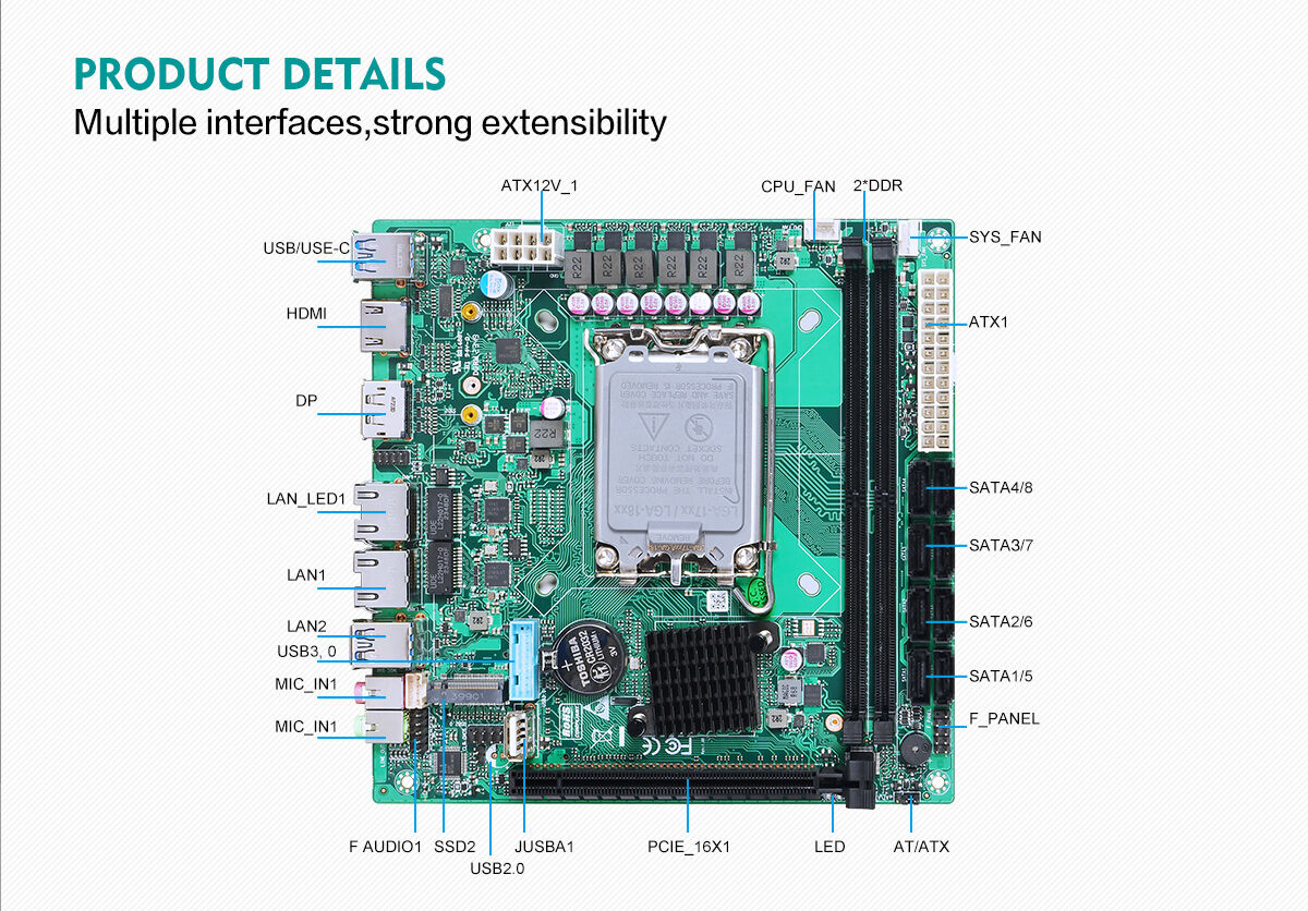 Zunsia Intel 12th 13th Gen Lga 1700 H670 Nas Server Mainboard Tdp 65w 8 ...