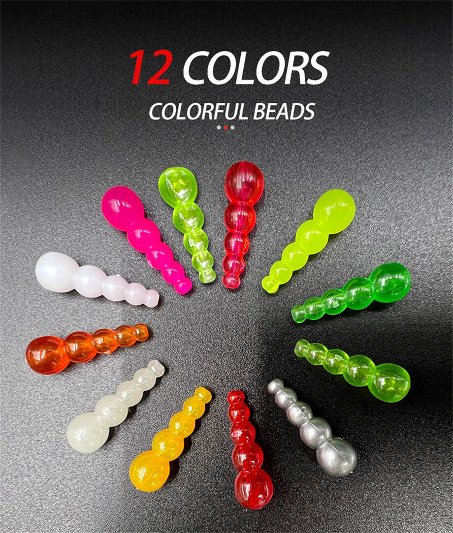 Stacked Fishing Beads Plastic Trout Beads Fishing Line Rig Bead For ...