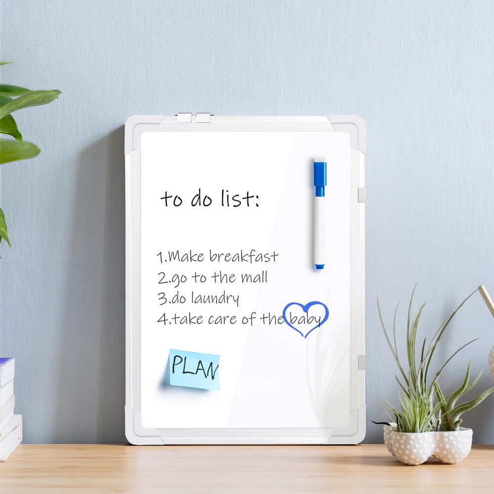 Dry Erase Whiteboard Small Magnetic Hanging Double-sided Whiteboard ...