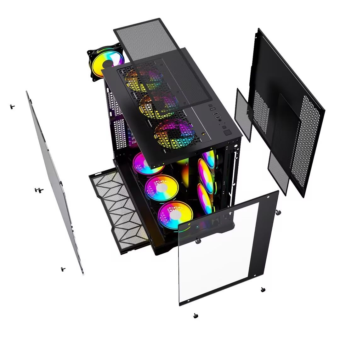 Wholesale Pc Gaming Case Two Side Tempered Glass Atx Tower Rgb Light ...