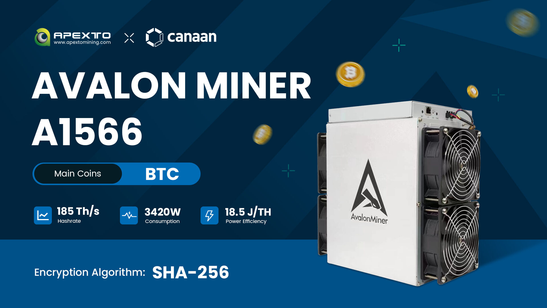 Compre Canaan Avalon A1566 185t 3420w Máquina De Minería Bitcoin Con Poder y Minero A1566 De ...