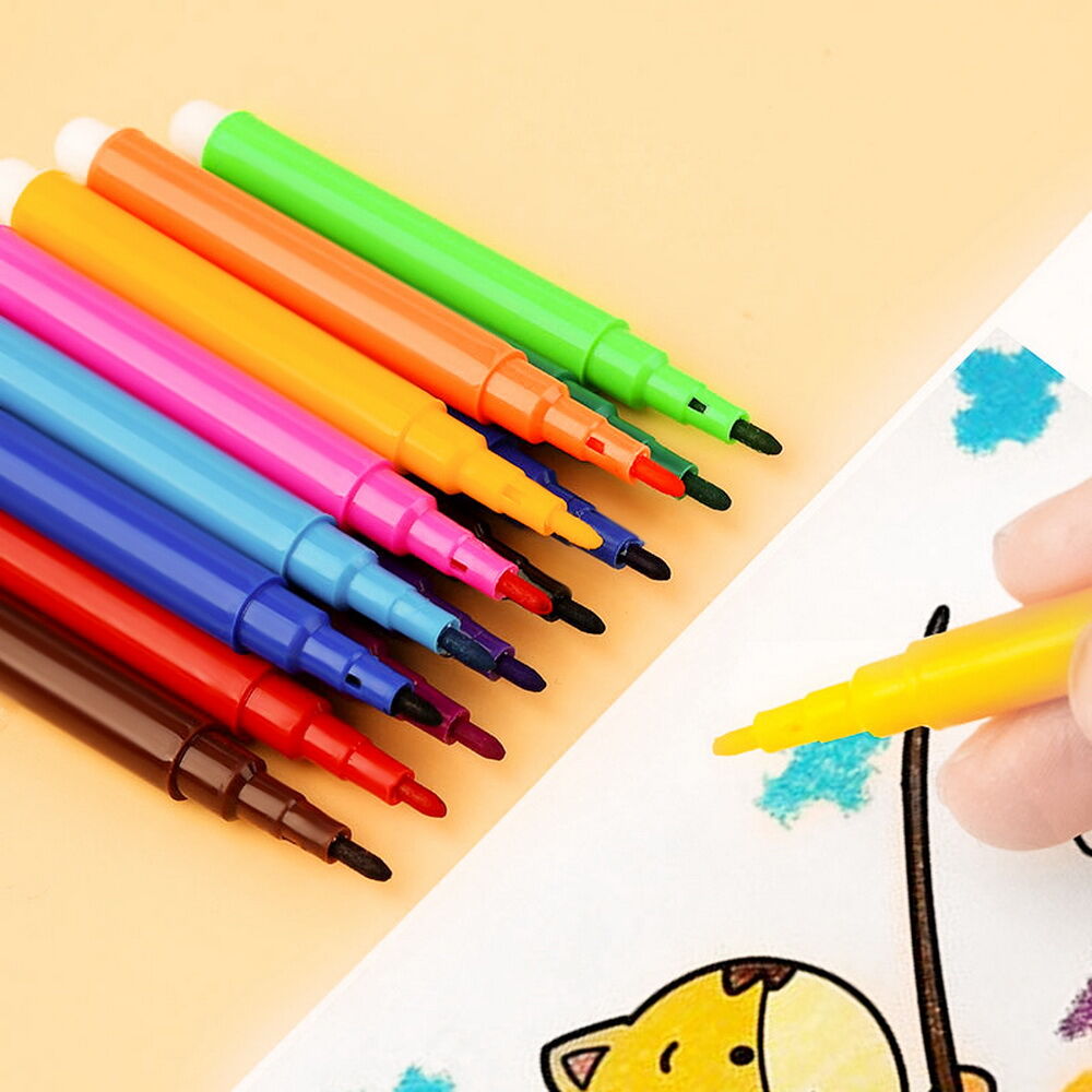 Promotional Mini Plastic Colorful Watercolor Pen 12 Colors Marker Pen ...