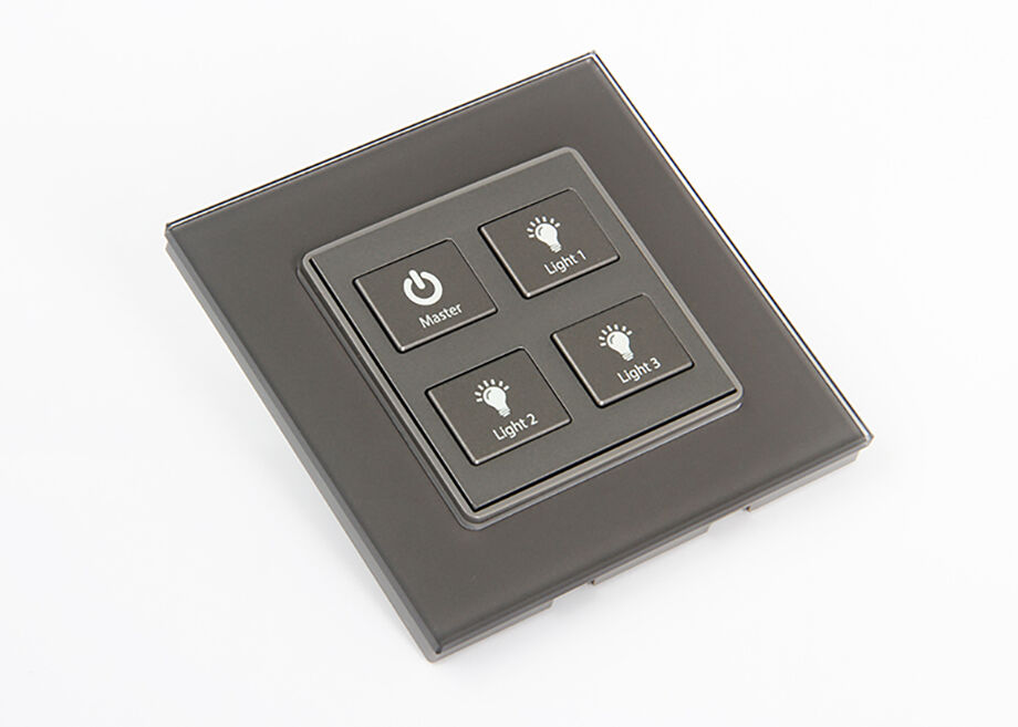 Factory Price Luxury Gray Color Intelligent Hotel Tempered Glass Reset ...