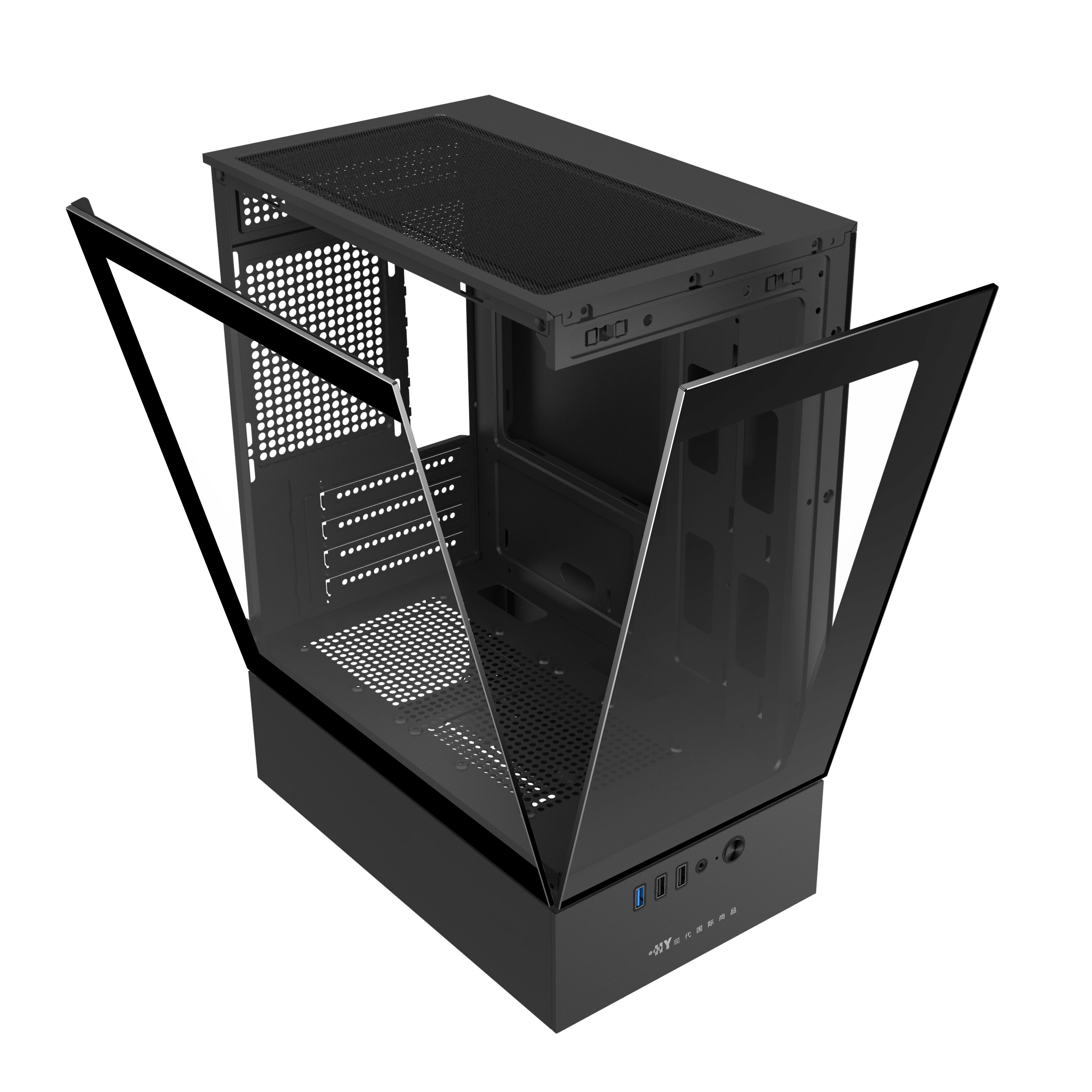 8$white Seaview Gaming Pc Casing Atx Side Tempered Window Top 240 Water ...