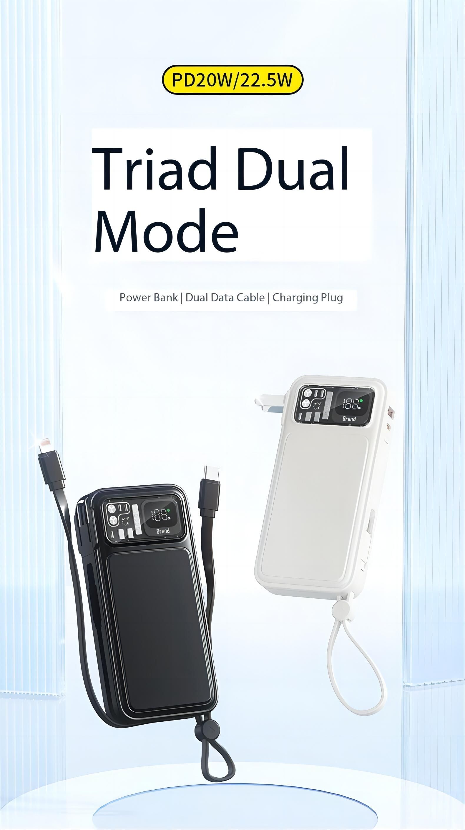 Factory Price K06b Pd20w 20000mah Ac In Power Bank Type C Lightning ...