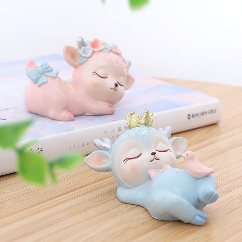 Wholesale Wall Sculpturesbaby Deer Statues Cute Cartoon Miniature ...