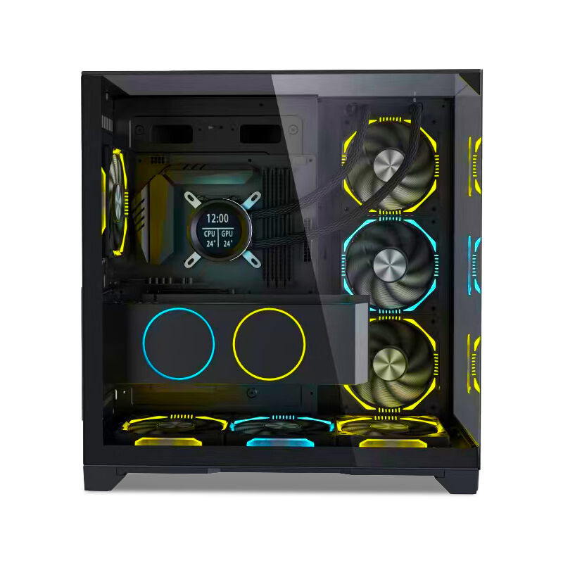 High End Curved Tempered Glass Panel Gabinete Atx Case Pc Games ...