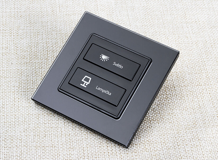 Top Ranking Black Tempered Glass Reset Push Button Intelligent 12v Dc 2 ...