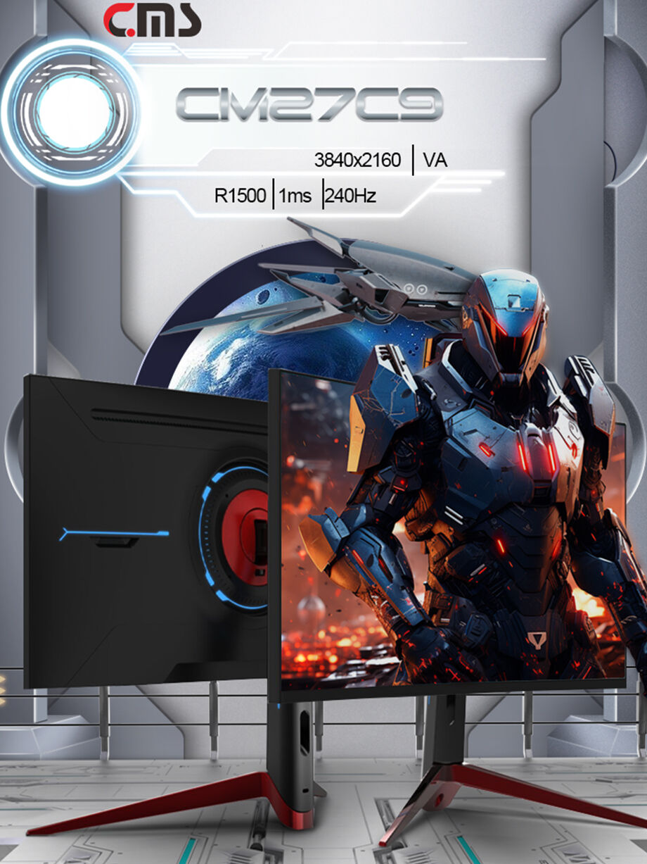 Thin Case 4k 27 Inch Curved Gaming Monitor, With Rgb Light, R1500 ...