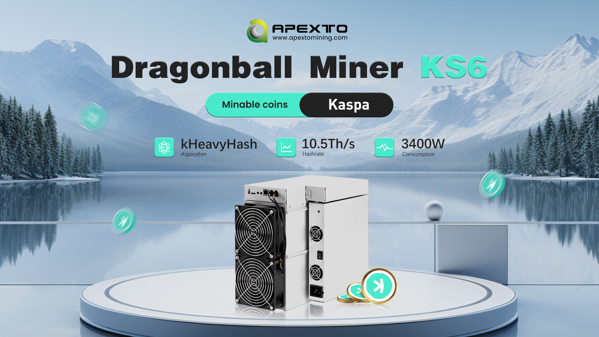 Bulk Buy China Wholesale New Kas Miner Dragon Ball Ks6 10.5th/s Kheavyhash Algorithm Server ...