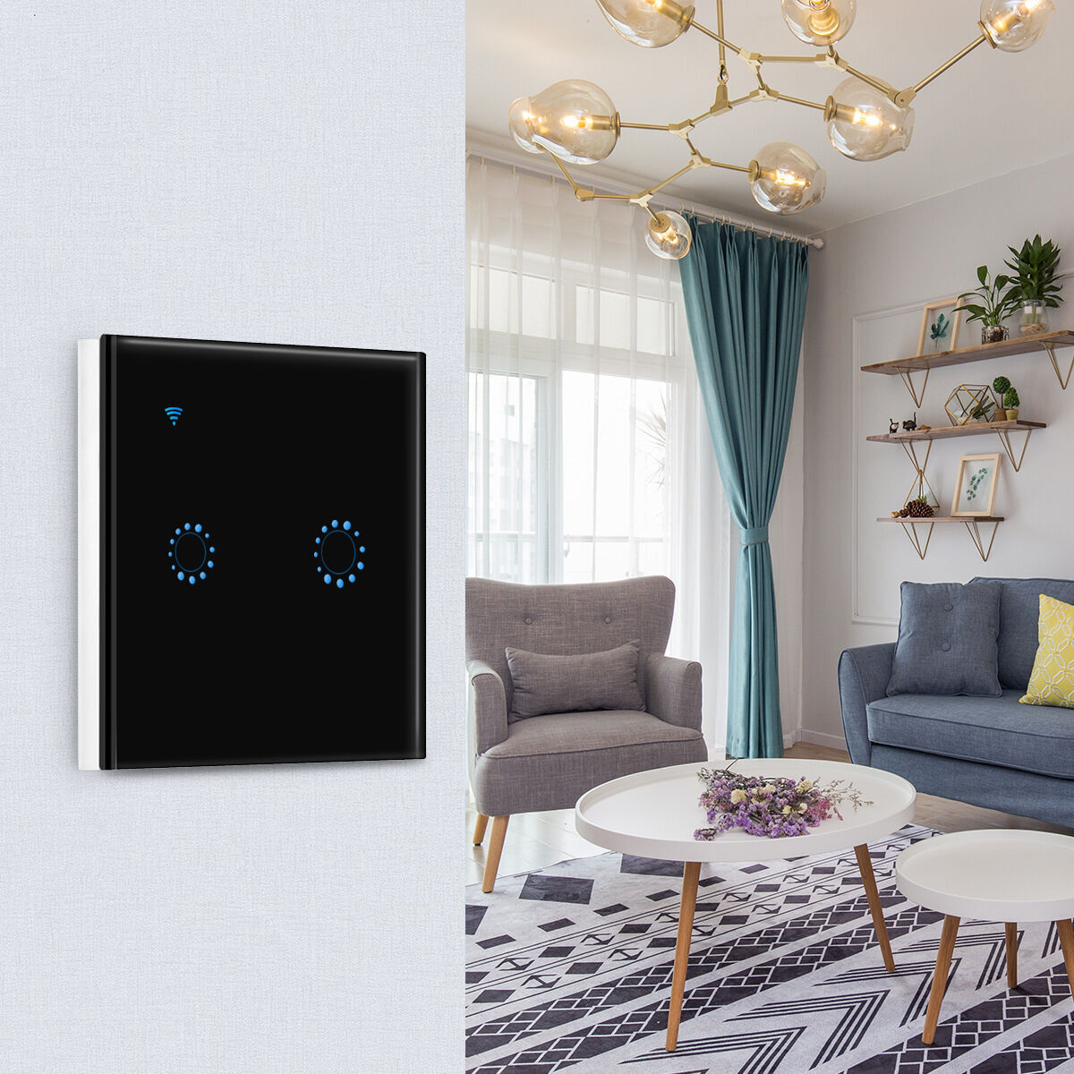 Us Smart Home 3 Gang Wifi Switch Alexa Voice Control Home Automation ...