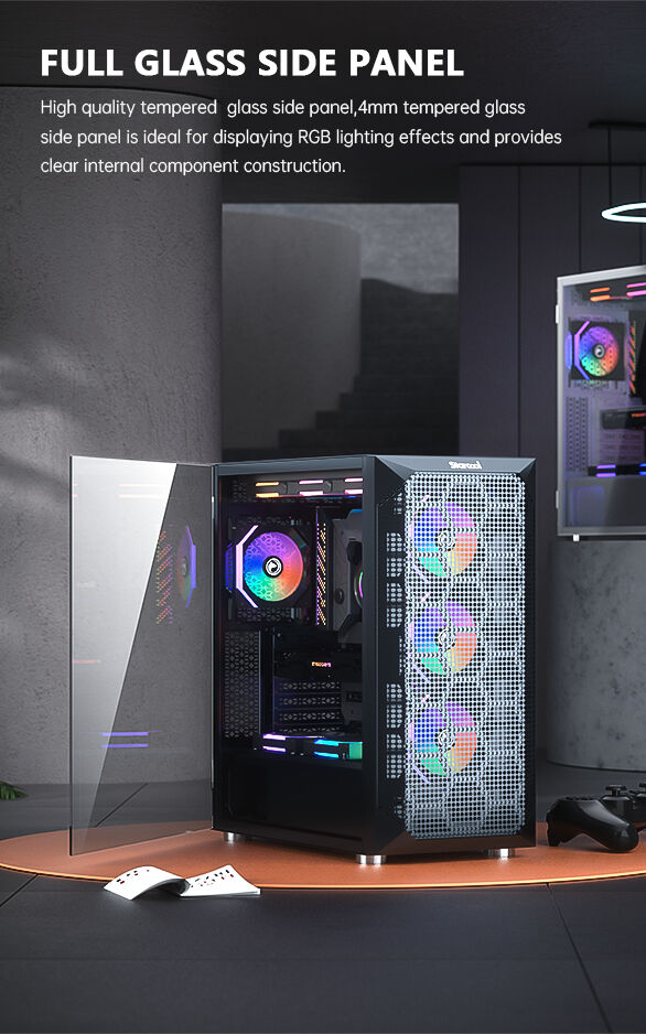 Wholesale Full Tower Pc Casing Tempered Glass E-atx Vertical Custom ...