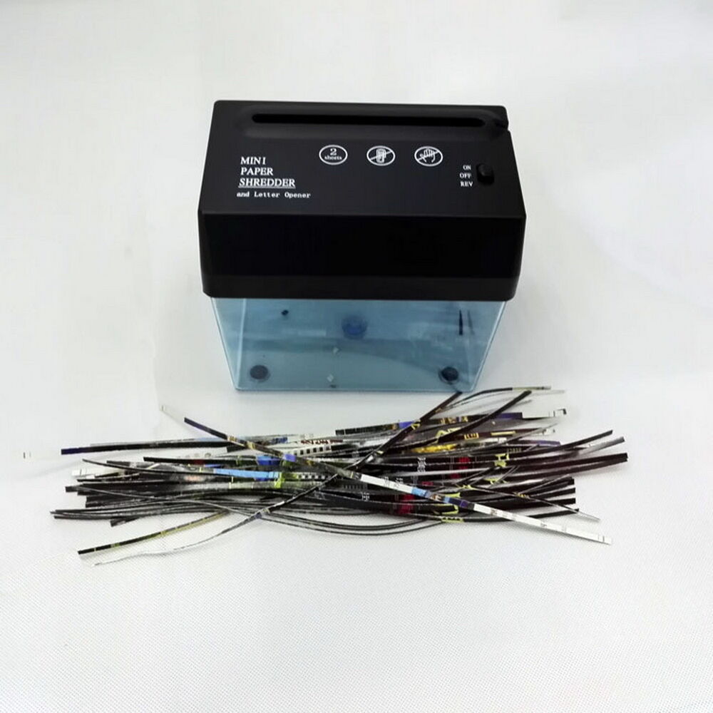 Desktop A4 Hand Shredder Tabletop Home Office File Paper Shredder Strip ...