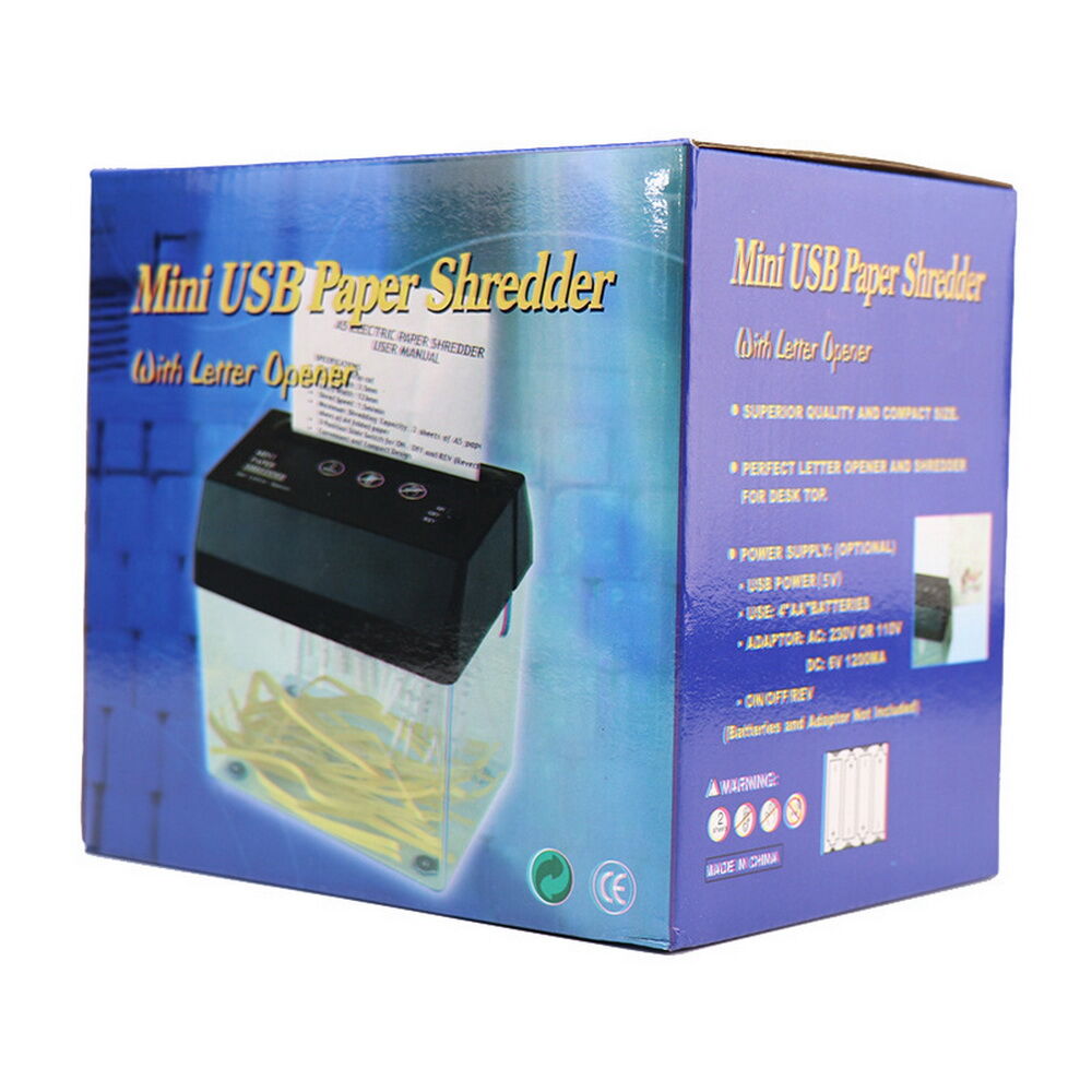 Desktop A4 Hand Shredder Tabletop Home Office File Paper Shredder Strip ...