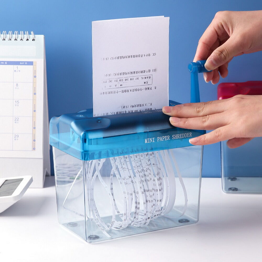 Mini Manual Paper Shredder Portable Hand-cranked Straight Cutter ...