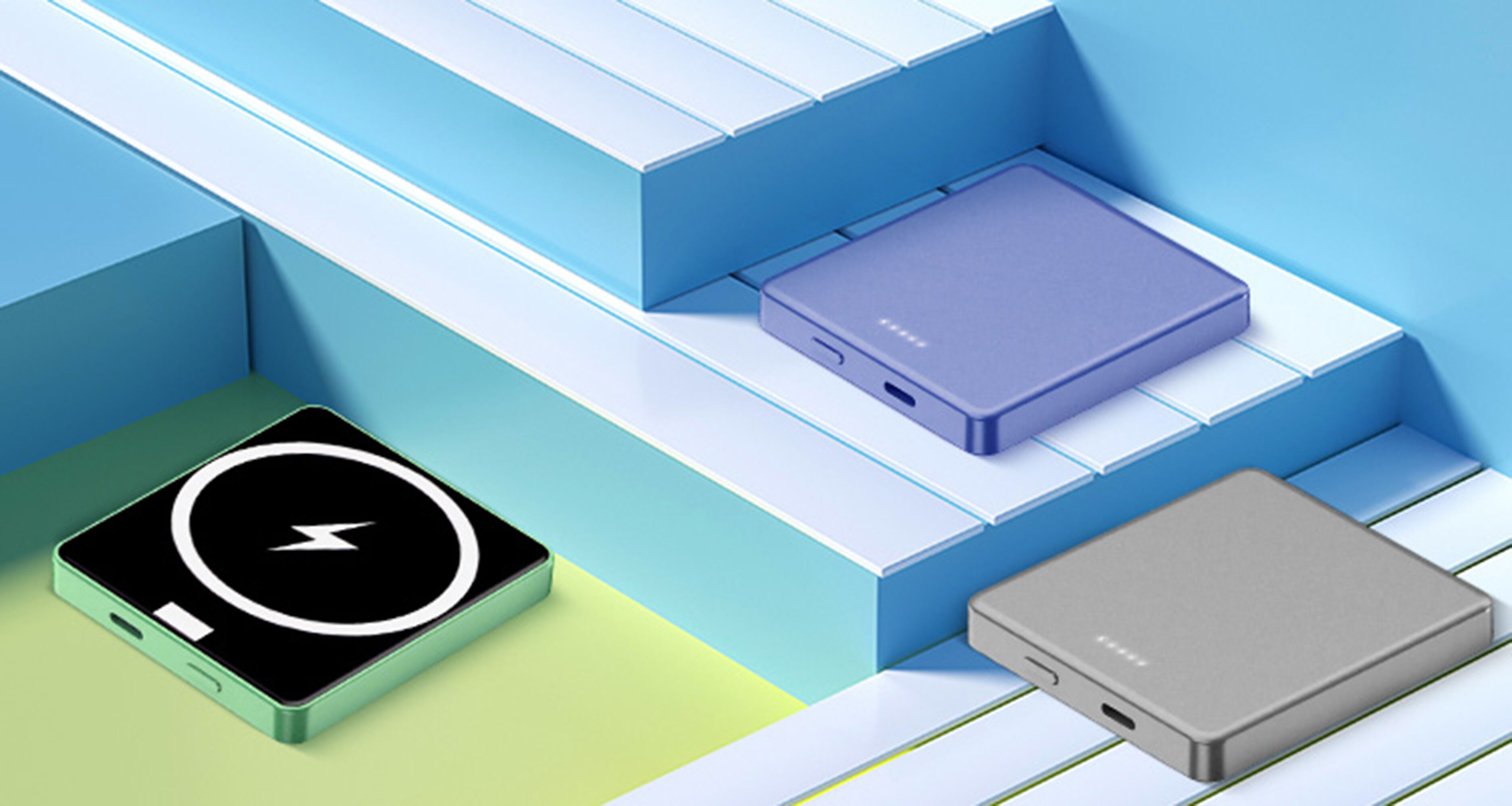 8000mah 15w Qi Pd20w Square Magnetic Wireless Charger Power Bank Fast ...