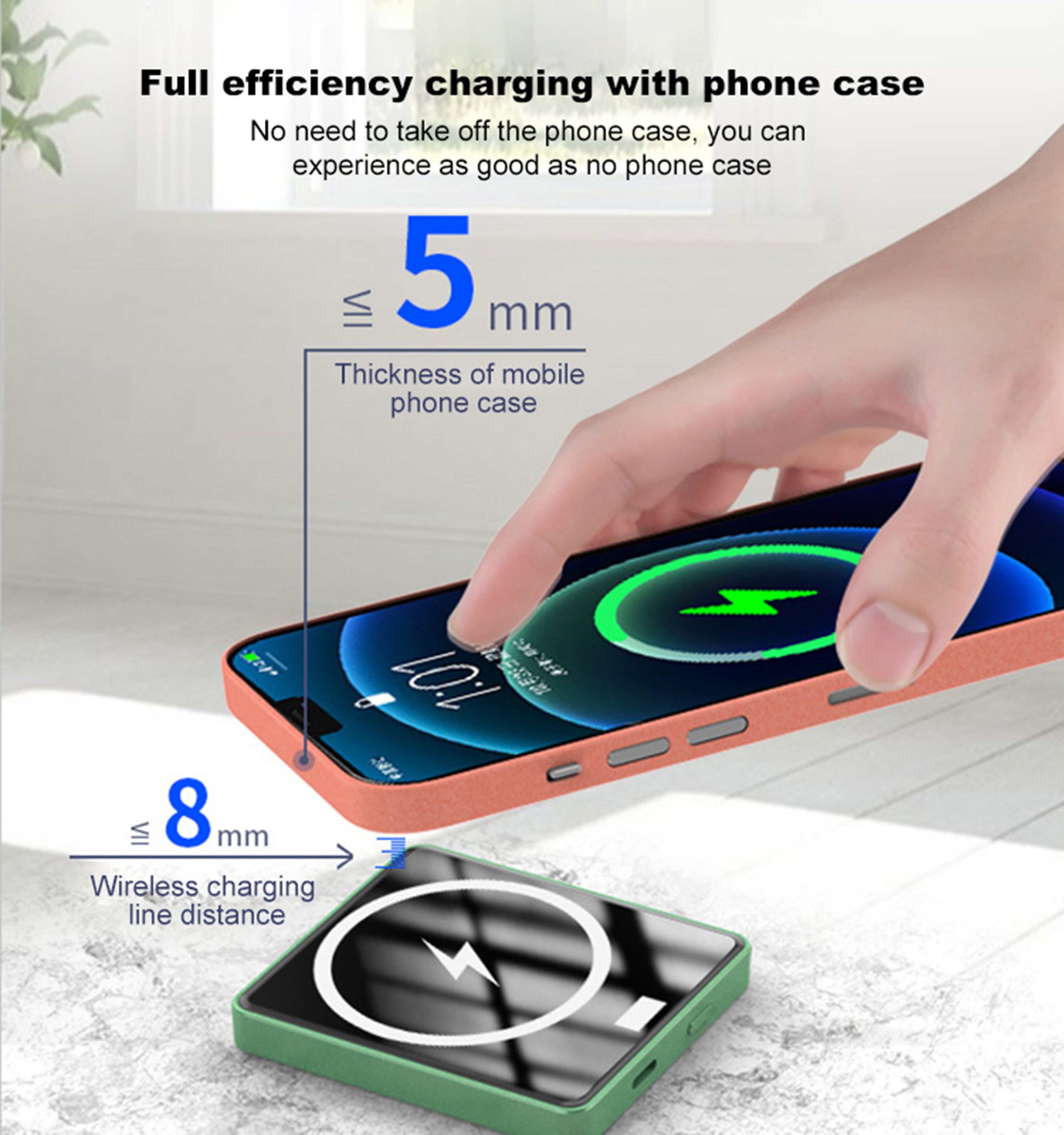 8000mah 15w Qi Pd20w Square Magnetic Wireless Charger Power Bank Fast ...