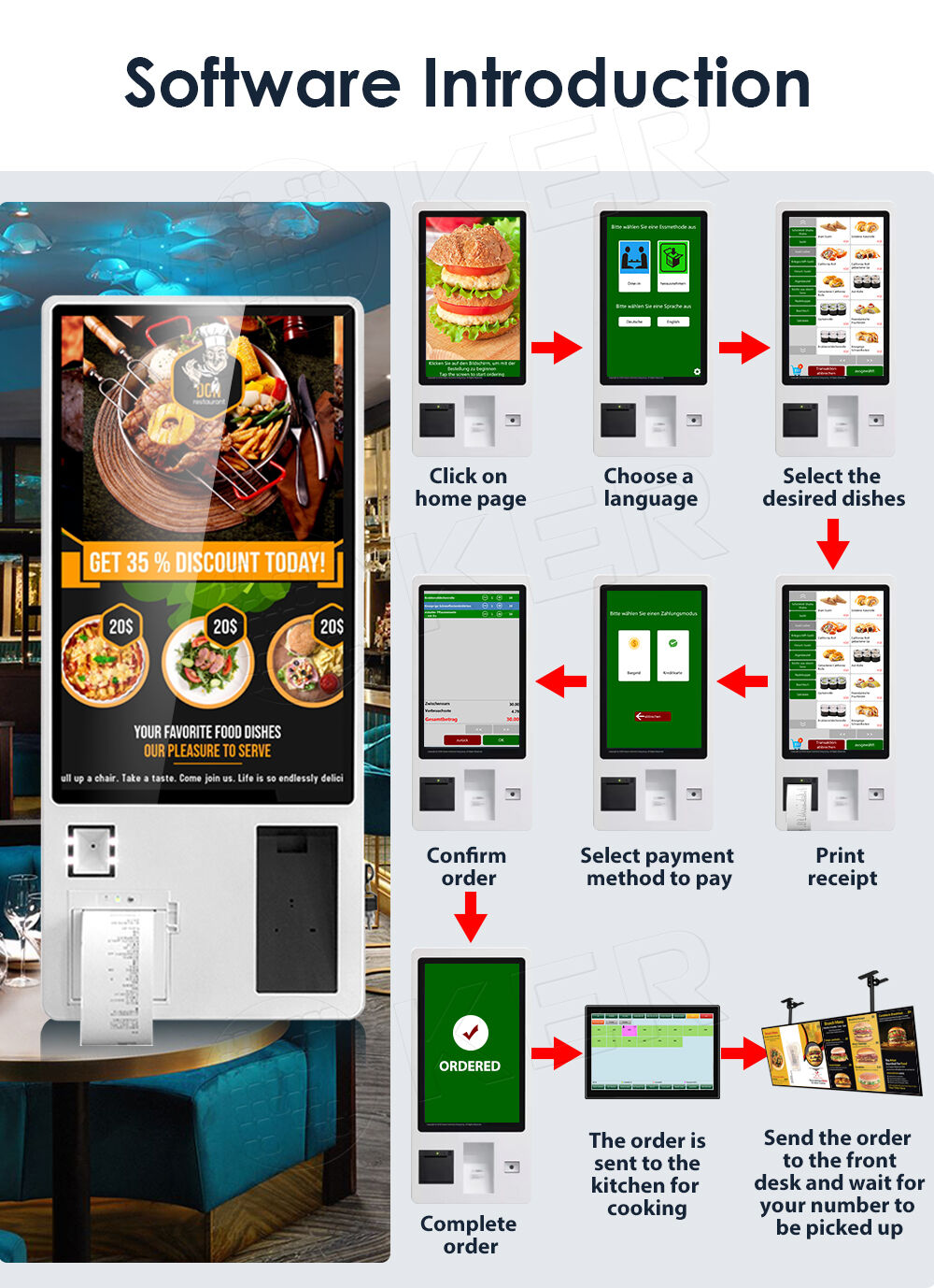 Buy China Wholesale 32" Touch Screen Self Payment Kiosk Self Service ...