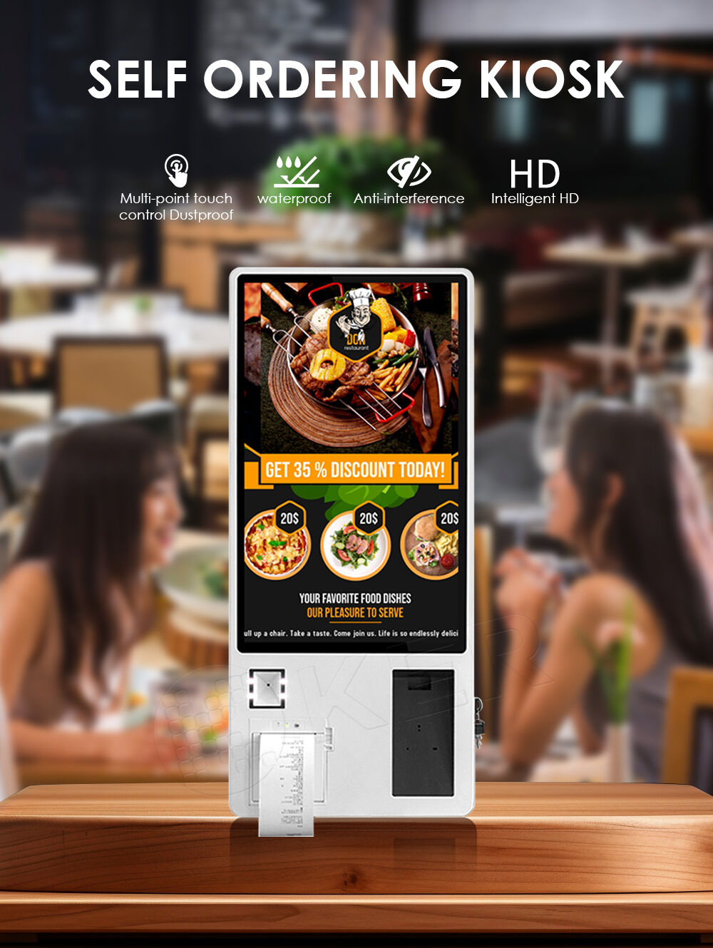 32 Inch Self Ordering Kiosk Self Order Kiosk Restaurant Waterproof ...