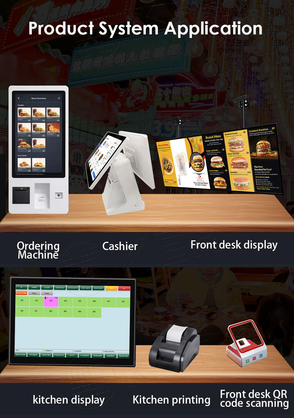 32 Inch Self Ordering Kiosk Self Order Kiosk Restaurant Waterproof ...