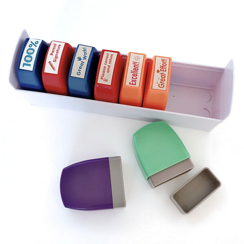 8 In 1 Rubber Foam Ink Pad Flash Photosensitive Stamp Children Teacher ...