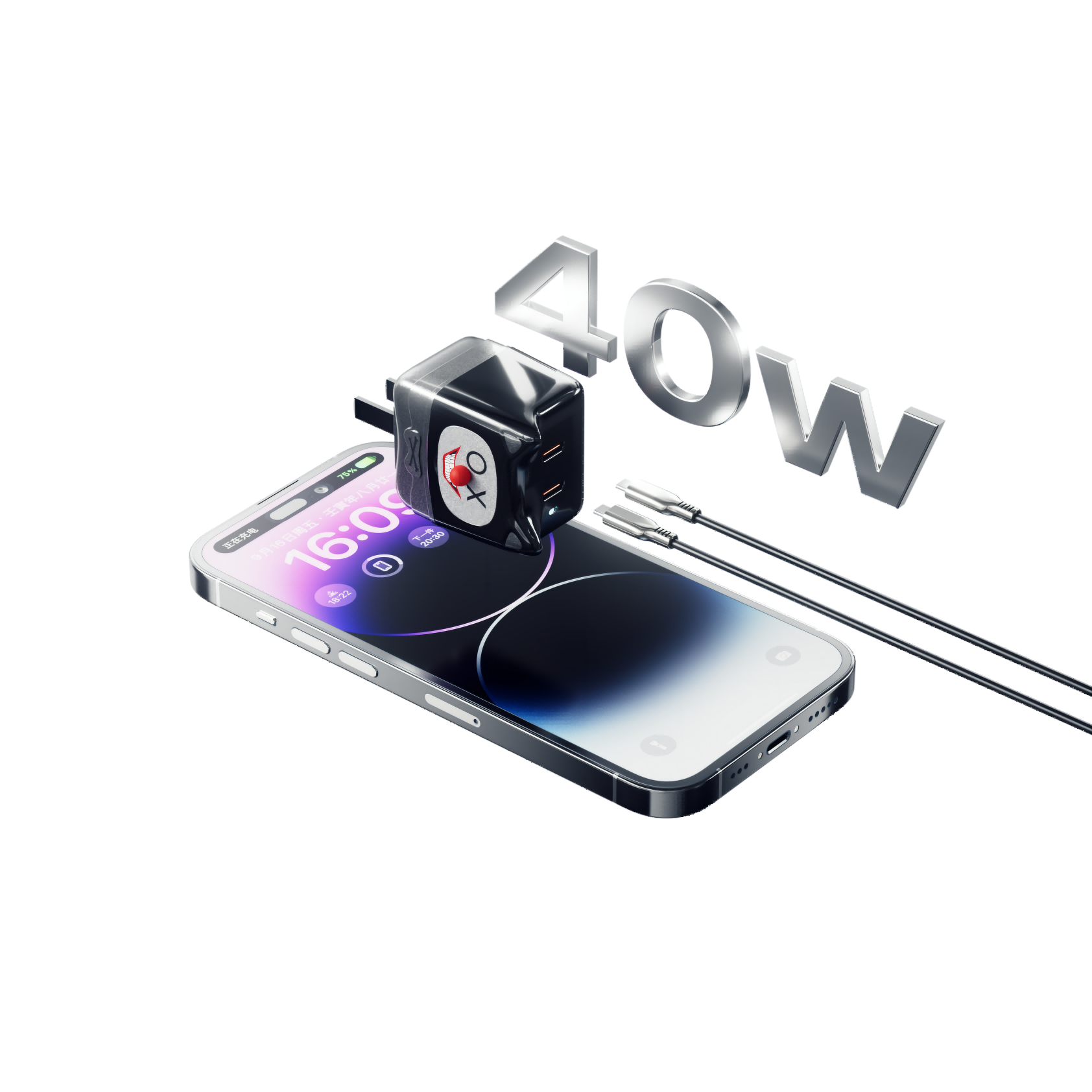 Ultra Compact Design Super Cute 5v 9v 12v 15v 20v Pd Gan 47w Dual Usb C ...