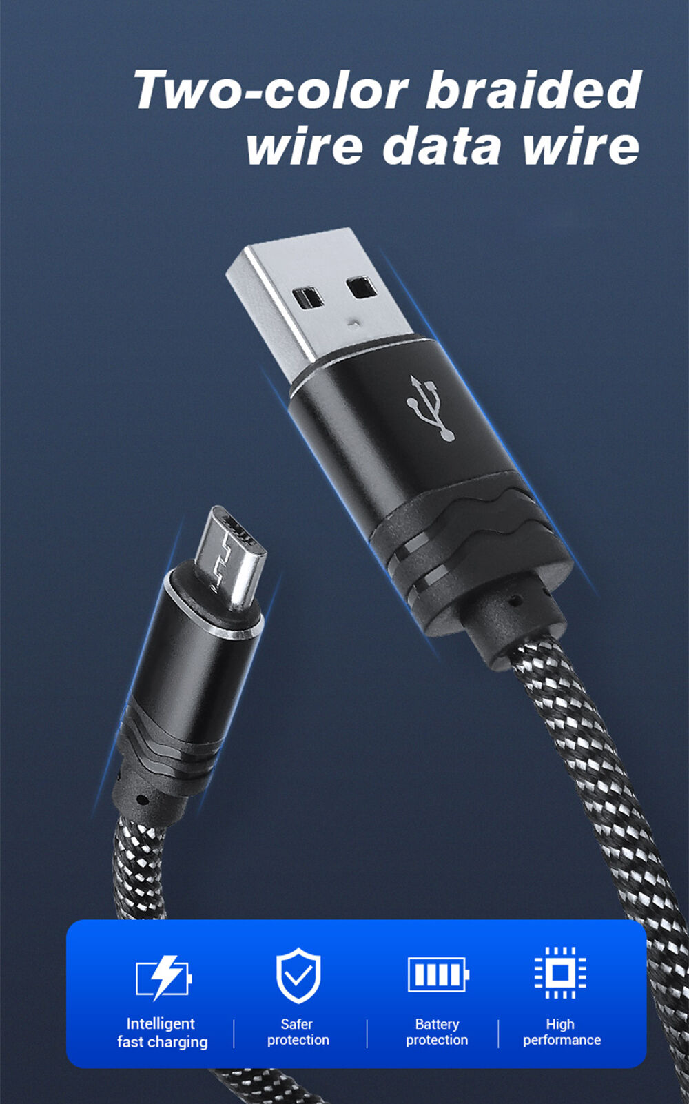 Usb Cable With Package Usb 2.0 Regular Mobile Phone Cables 2.4a 1m ...